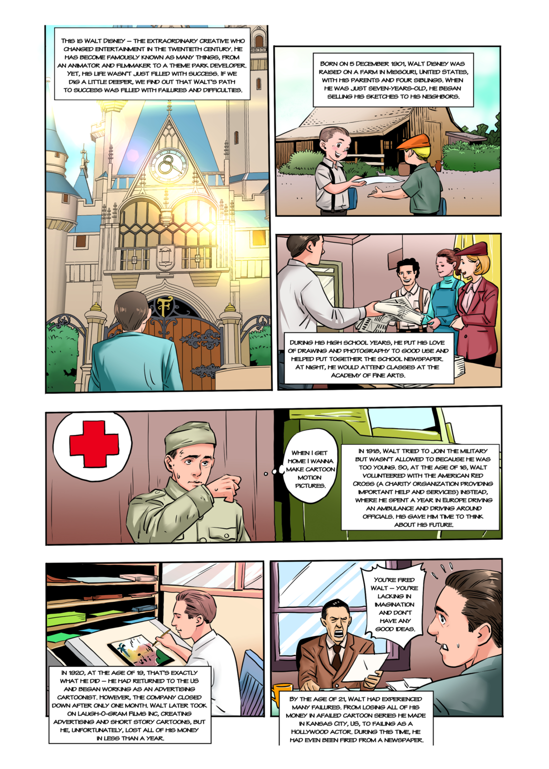 Portfolio Page - Light Comic Studio